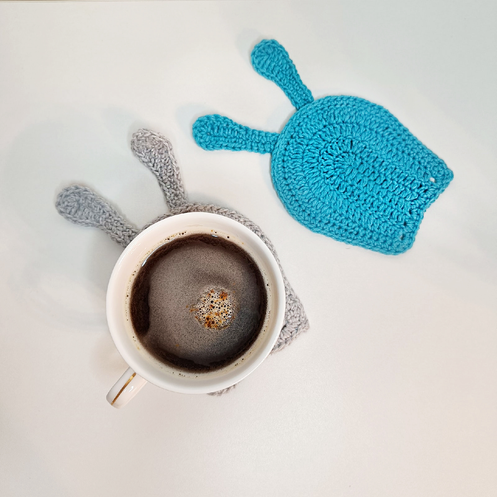 Funny Bunny coasters crochet pattern pdf - Inspire Uplift