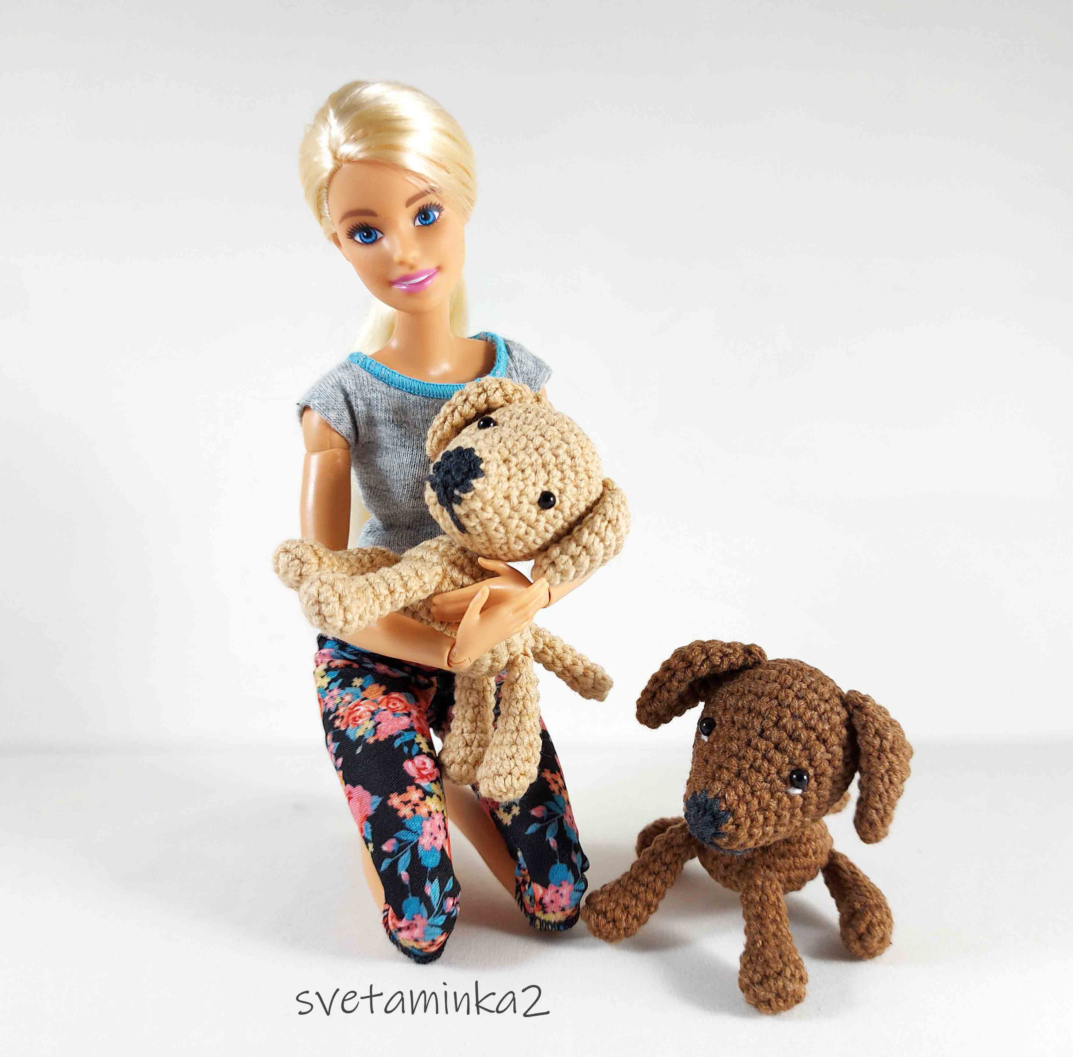 Mini Dog Crochet Pattern for Barbie Doll Amigurumi Dog Patte - Inspire ...