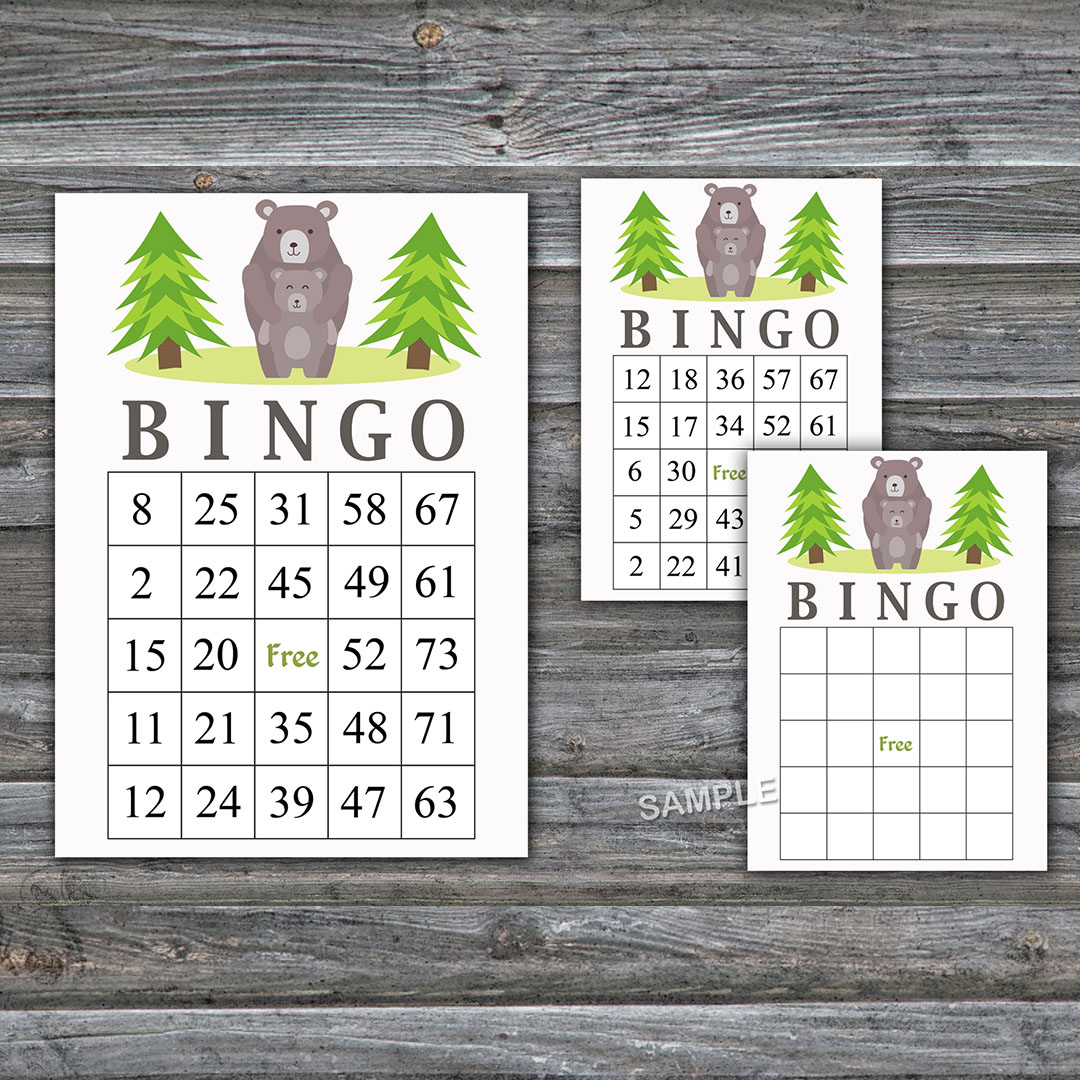 Bear bingo cards,Bear bingo game,Bear Printable bingo cards, - Inspire ...