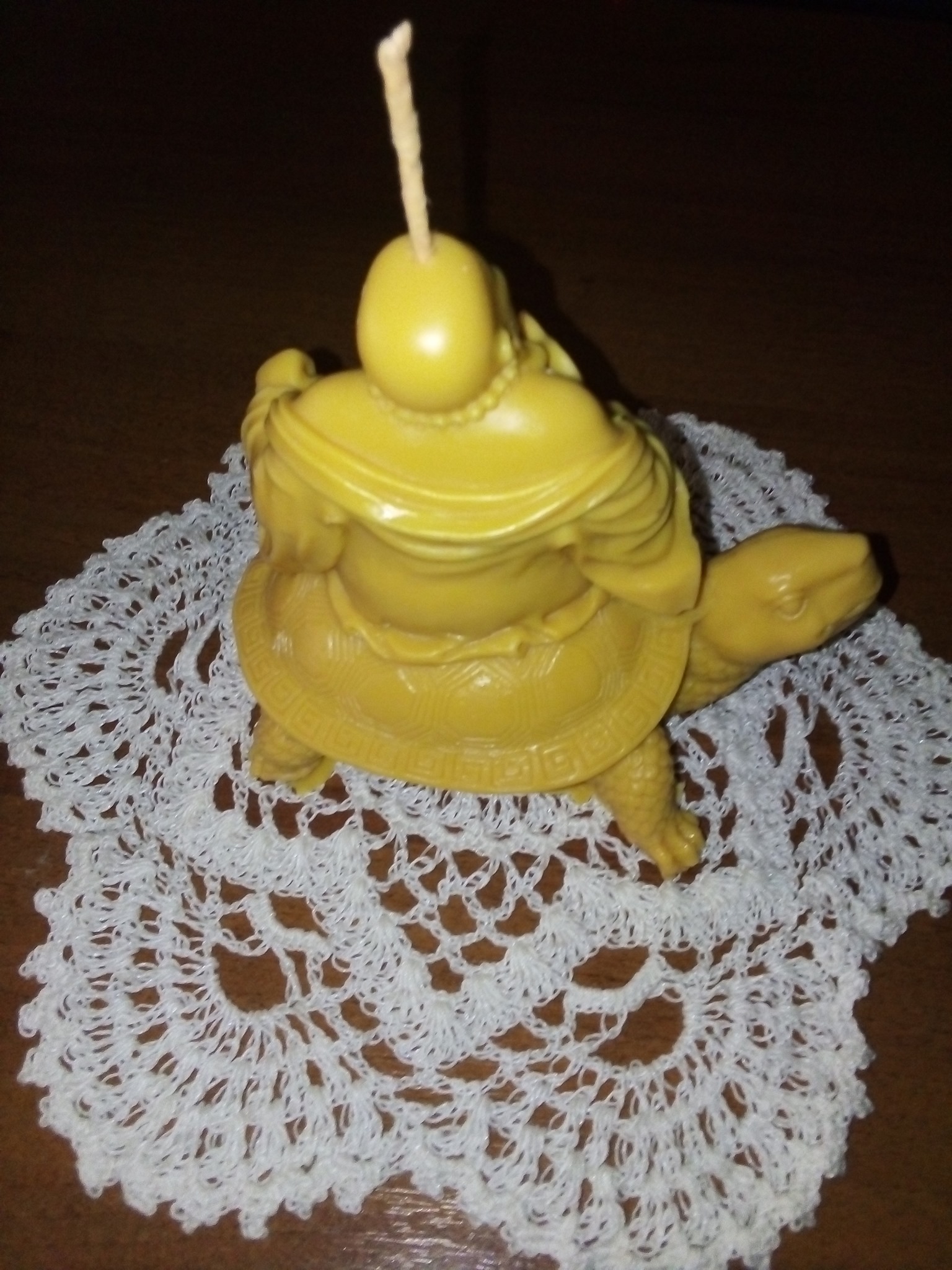 Candle figurine. Buddha on a turtle. - Inspire Uplift
