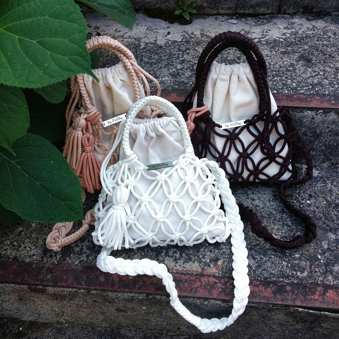 Mini String bag, Macrame bag, Shoulder bag, Handbag for wo - Inspire Uplift