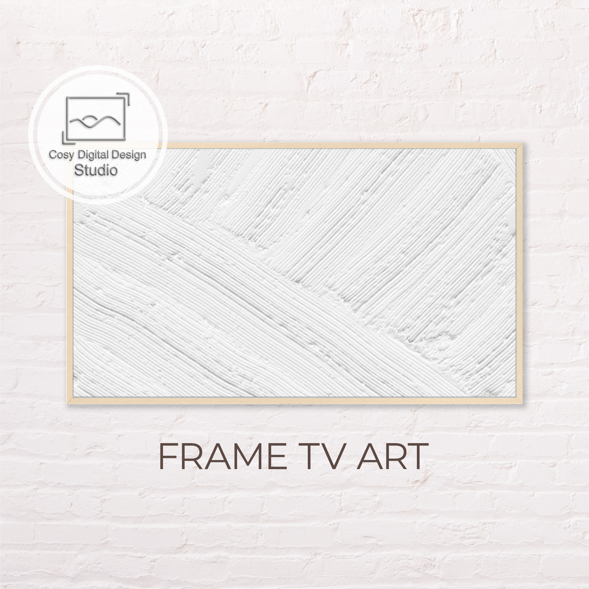 Samsung Frame TV Art | Abstract Modern White Texture Paint A - Inspire ...