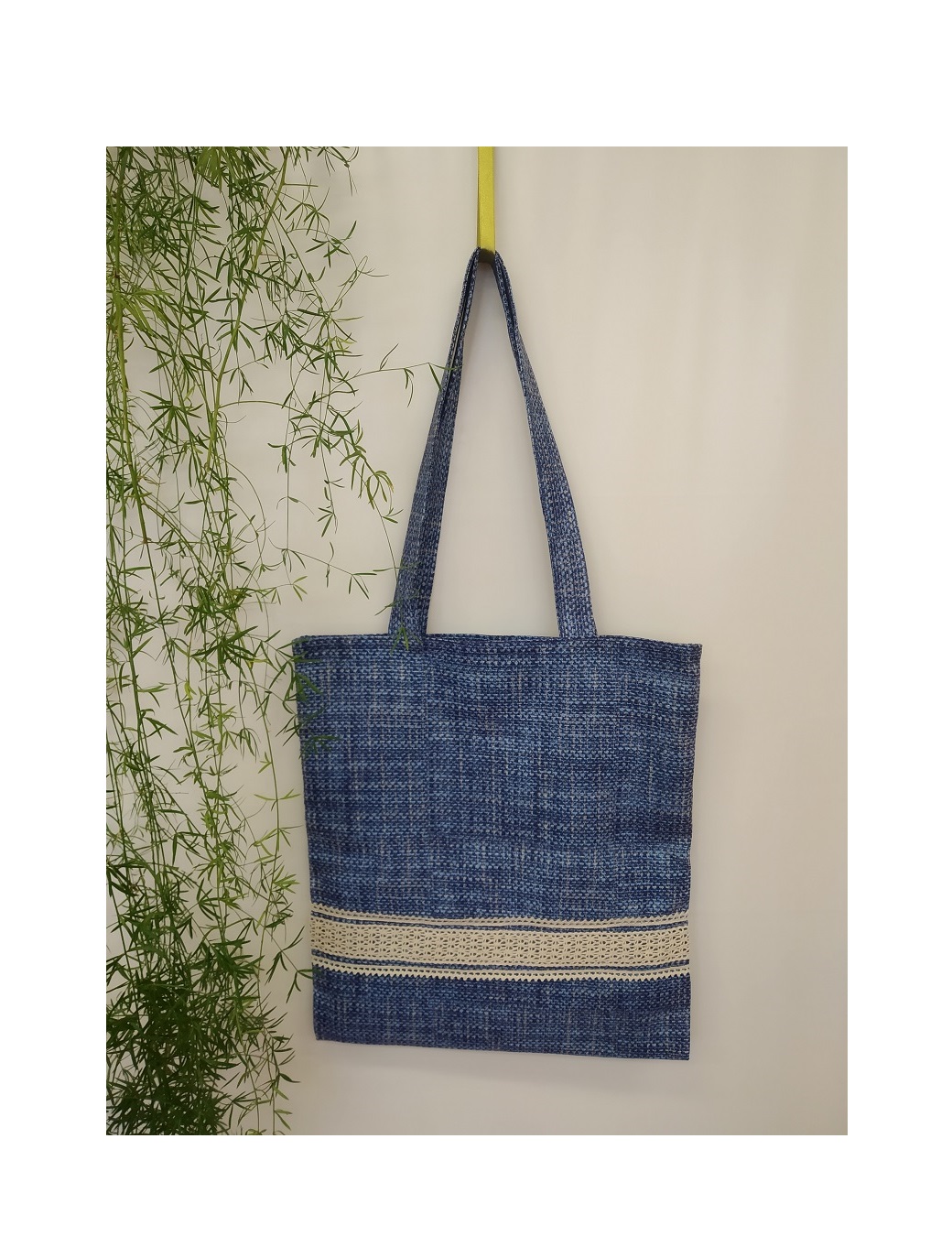Strong high quality reusable blue tote bag, cotton canvas ba - Inspire ...