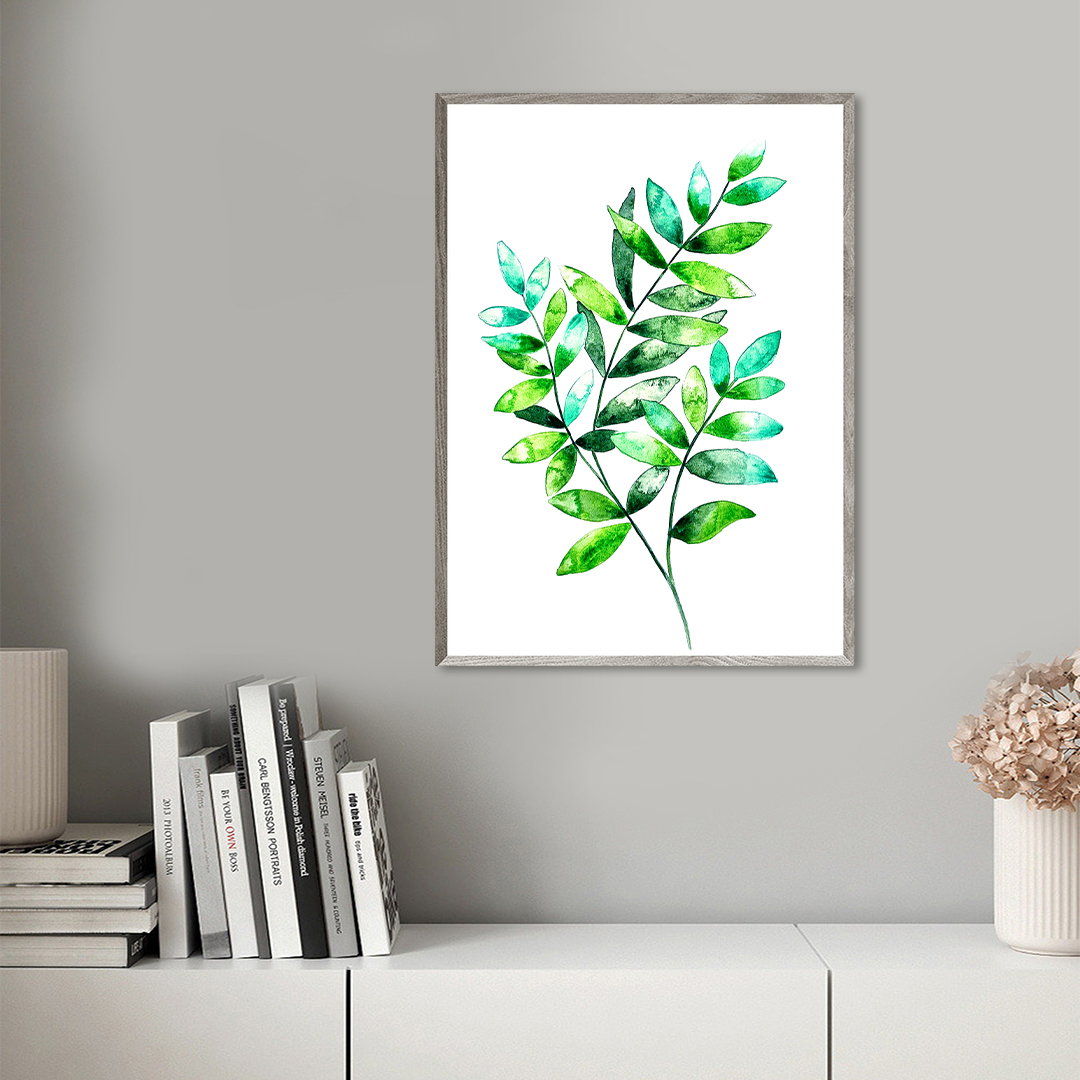 Set of 4 Botanical Print, Abstract leaves painting, Foliage - Inspire ...