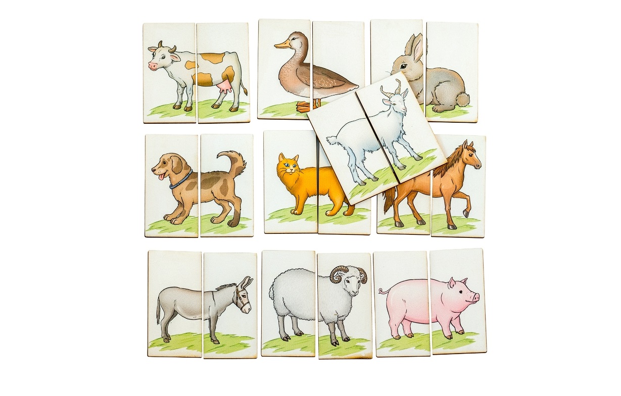 Montessori Puzzle - farm animals, Wooden toddler Toys - Inspire Uplift