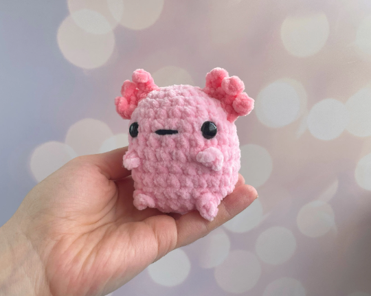 Baby axolotl plush Crochet pink Mexican Salamander Sea anima - Inspire ...