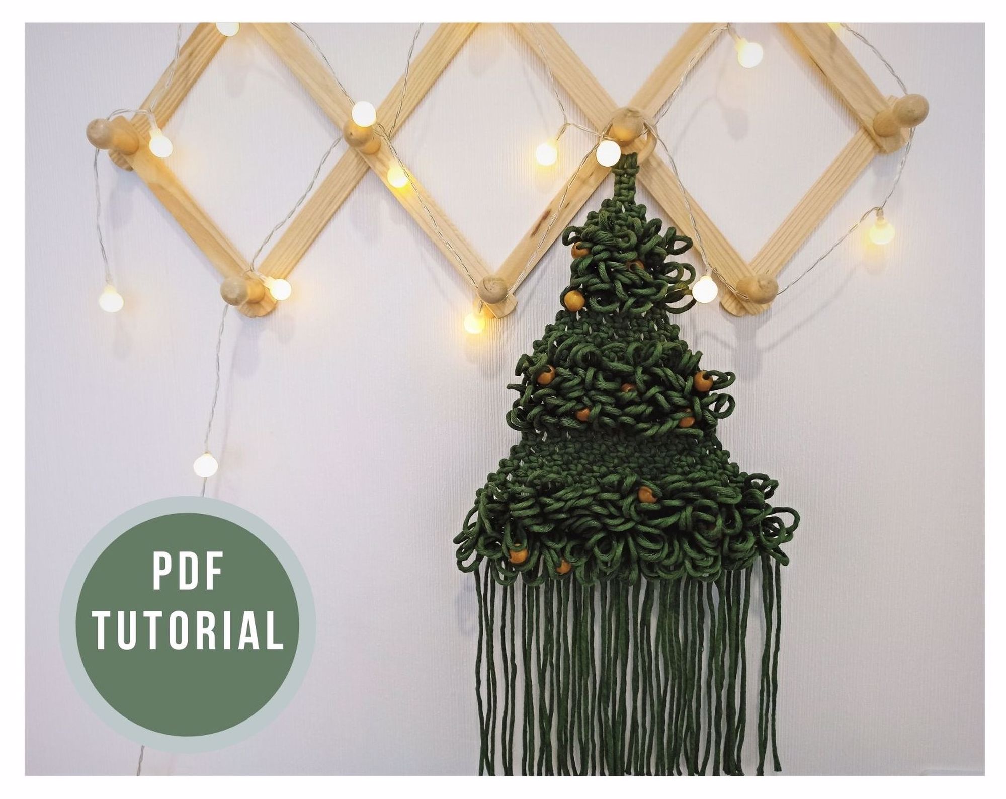 Macrame pattern pdf Chrismas tree DIY - macrame tutorial - Inspire Uplift