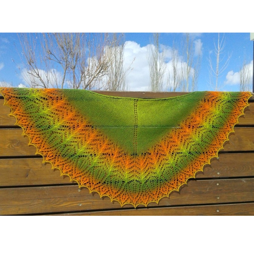 Bekhar Shawl Knitting Pattern Lace with Cable Elegant Fichu - Inspire ...