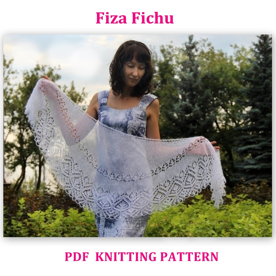 Fichu Knitting Pattern Knit Small Shawl with Lovely Lace - Inspire Uplift
