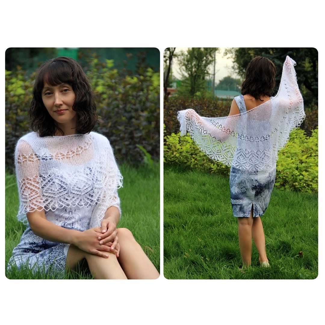 Fichu Knitting Pattern Knit Small Shawl with Lovely Lace - Inspire Uplift