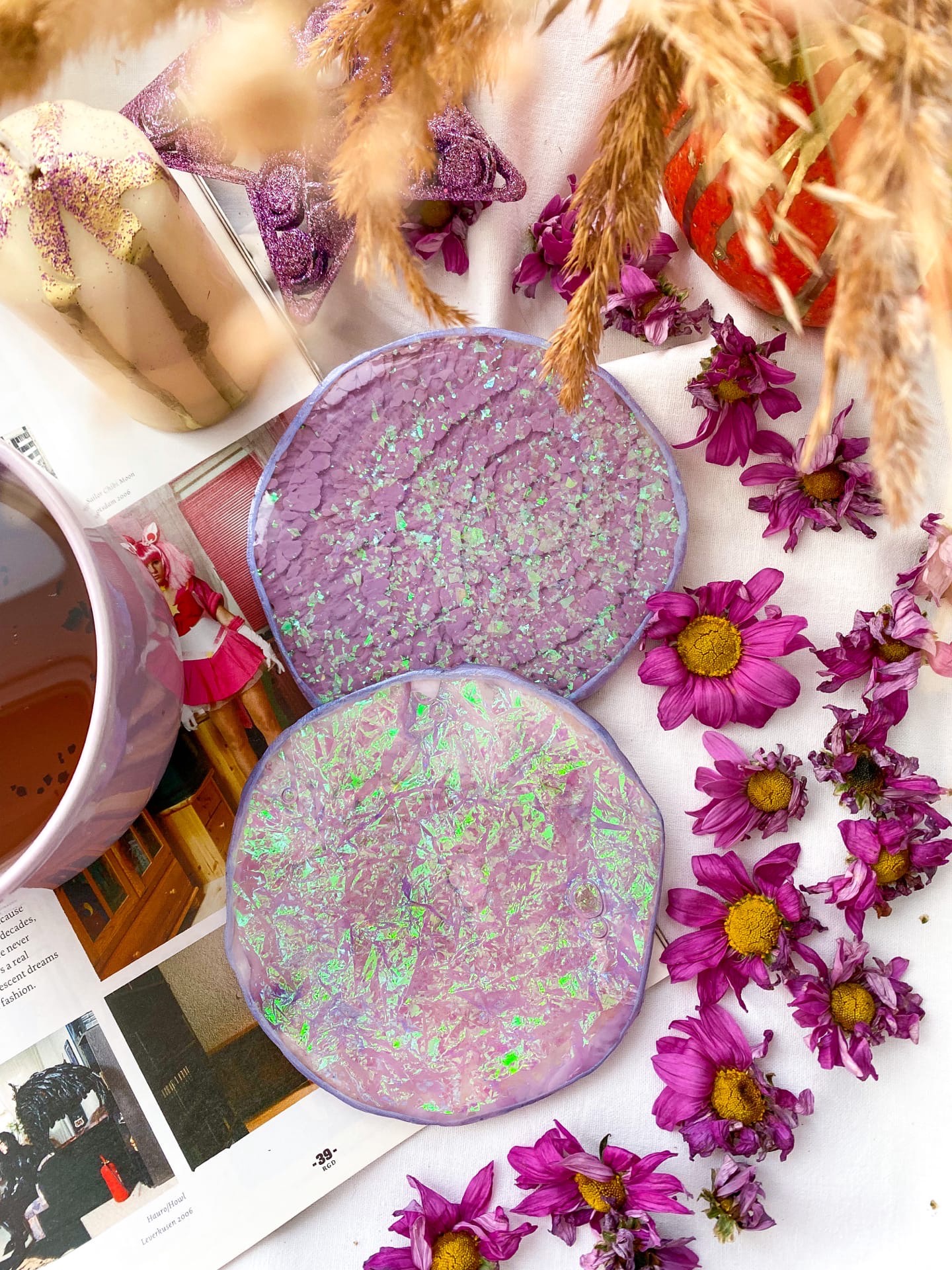 set coasters for mugs, table setting epoxy resin handmade st | Inspire ...