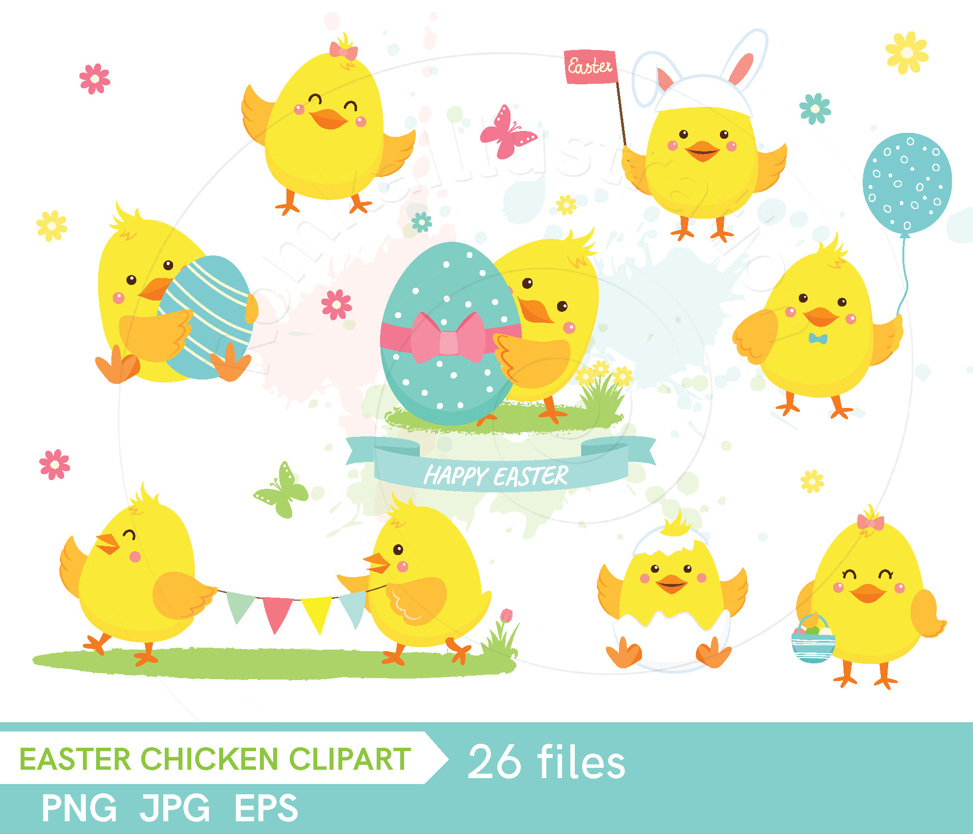 Easter Chicken Sublimation PNG | Inspire Uplift