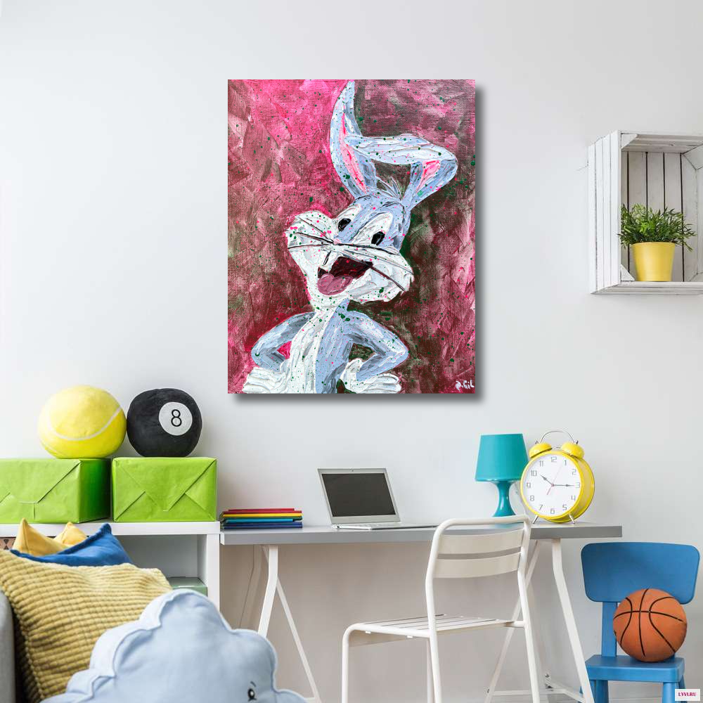 Bugs Bunny Original Wall Art, Bugs Bunny Original Painting, - Inspire ...