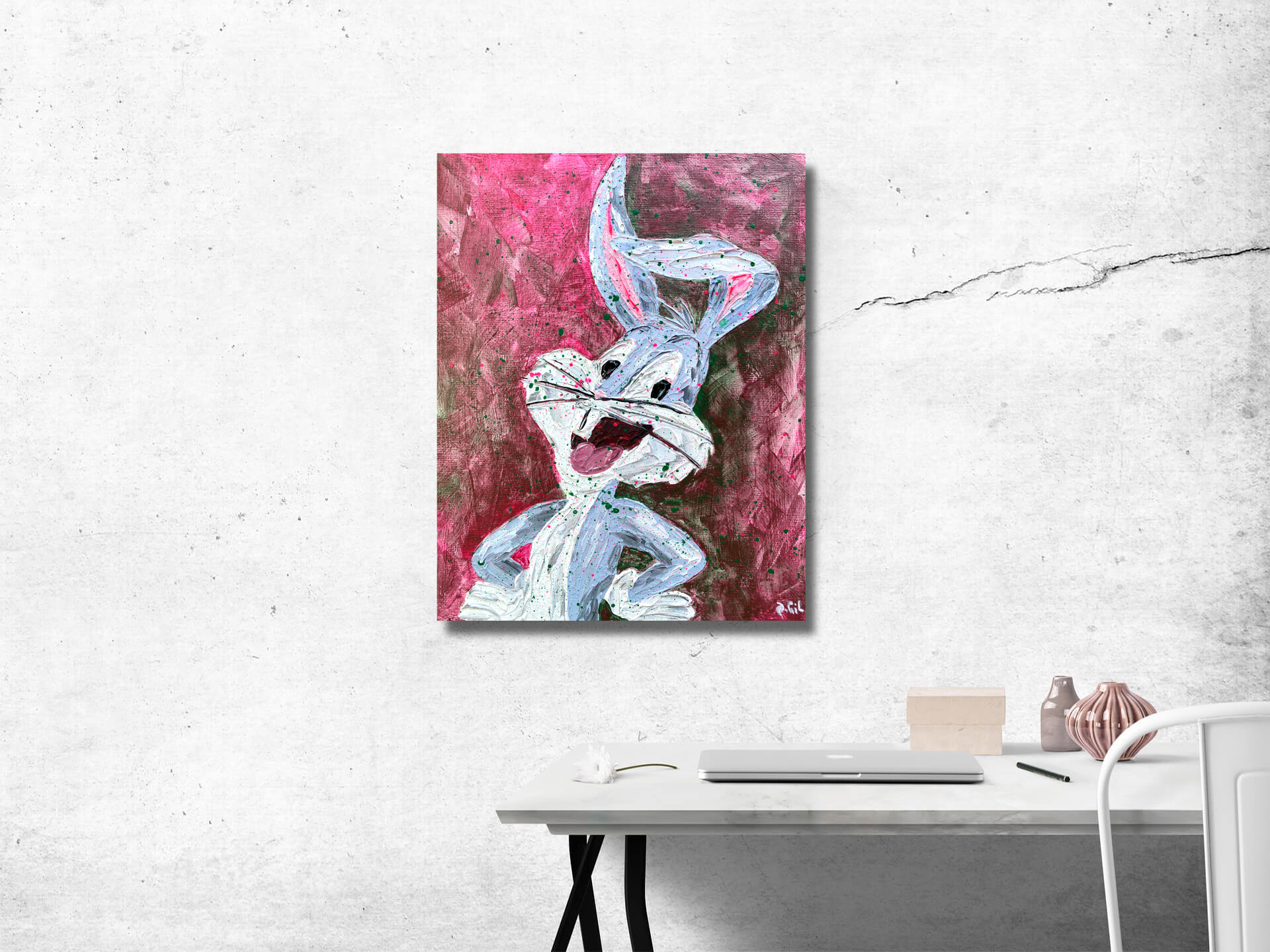 Bugs Bunny Original Wall Art, Bugs Bunny Original Painting, - Inspire ...