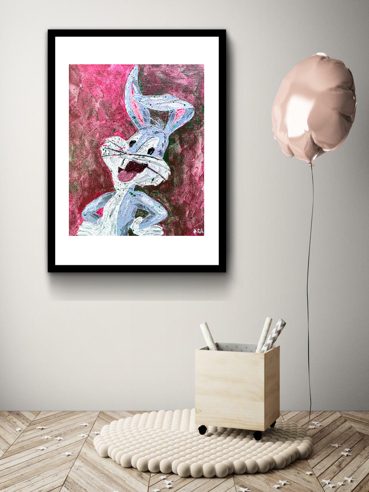 Bugs Bunny Original Wall Art, Bugs Bunny Original Painting, - Inspire ...
