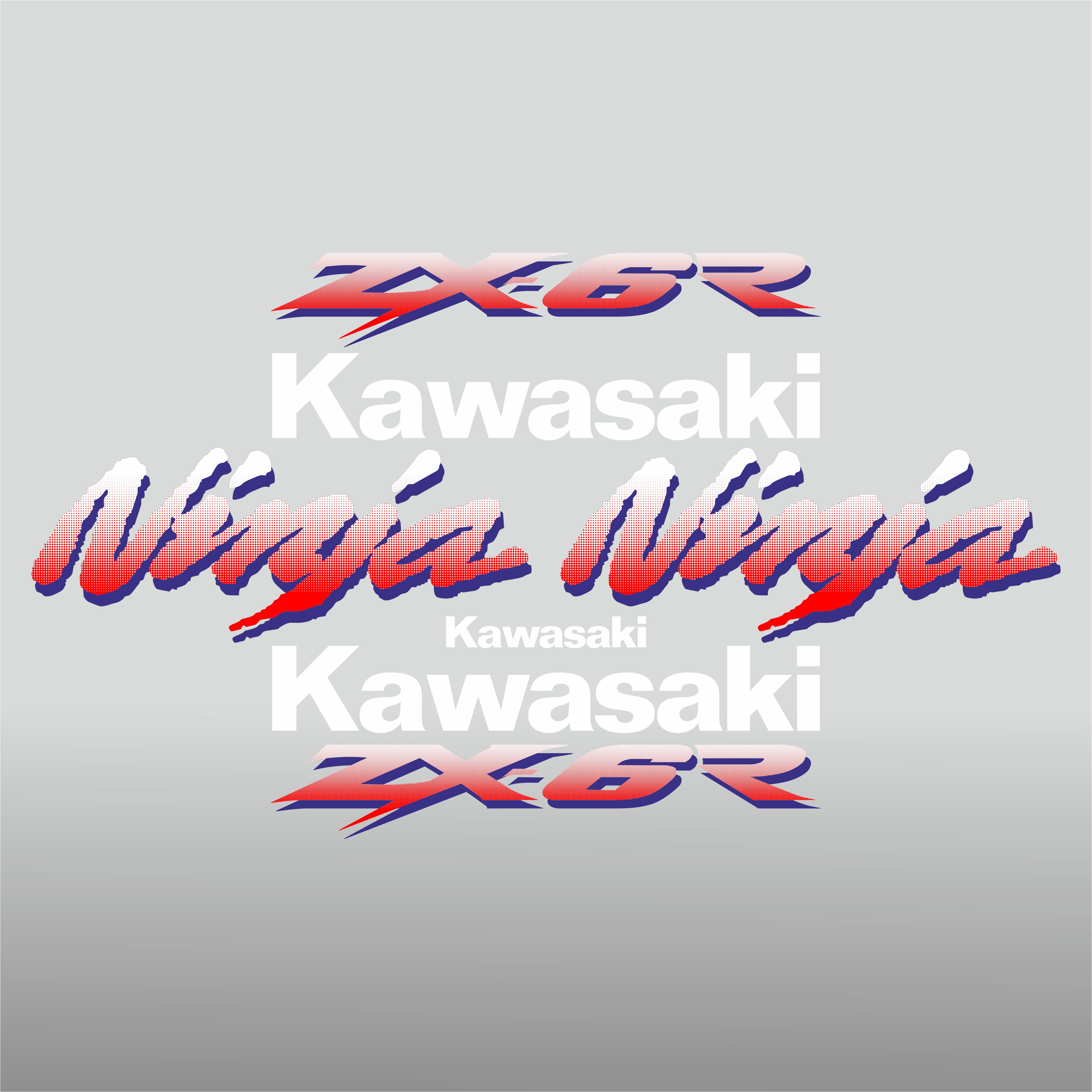 Graphic vinyl decals for Kawasaki ZX-6R motorcycle 1993-1995 - Inspire ...