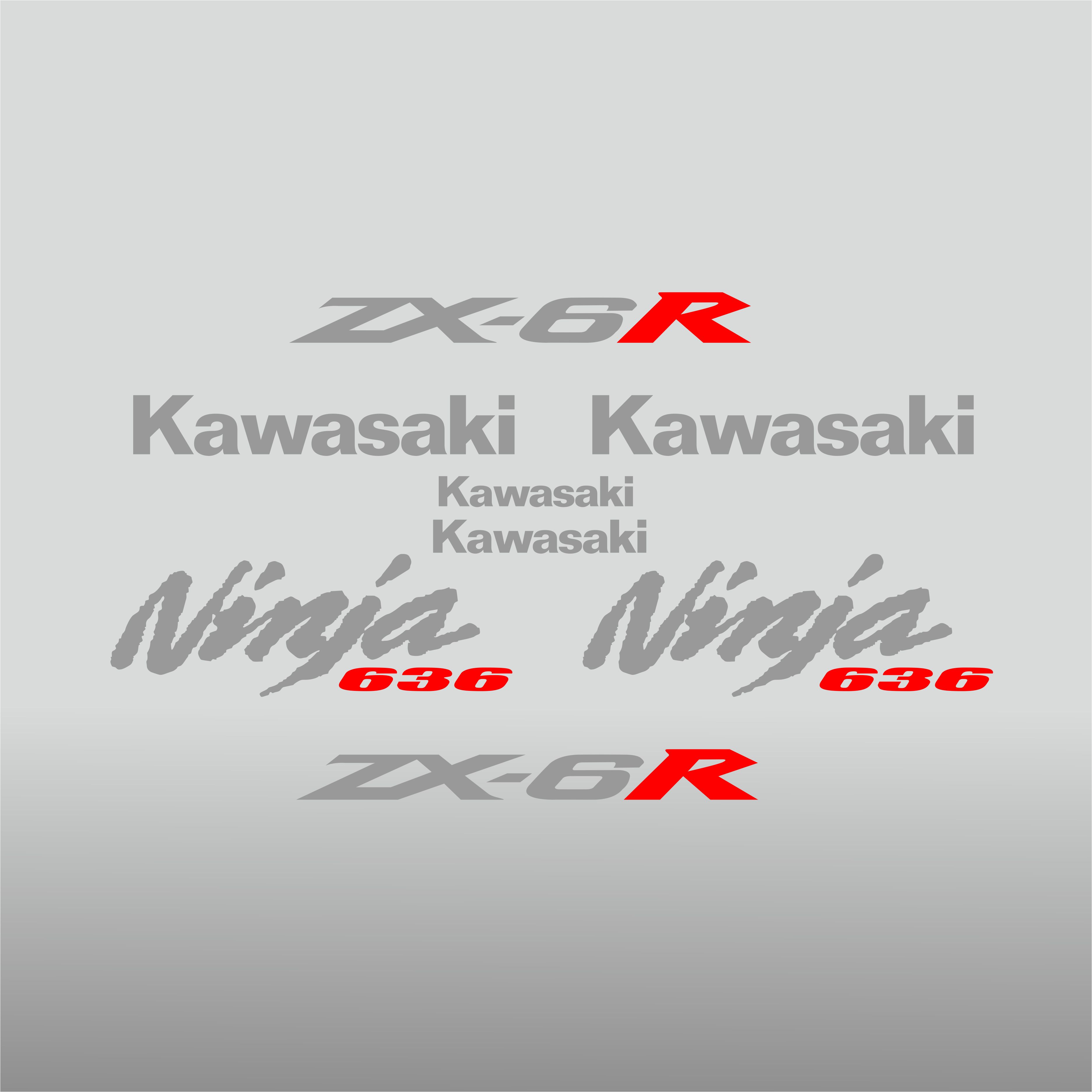 Graphic vinyl decals for Kawasaki ZX-6R motorcycle 2005-2006 - Inspire ...