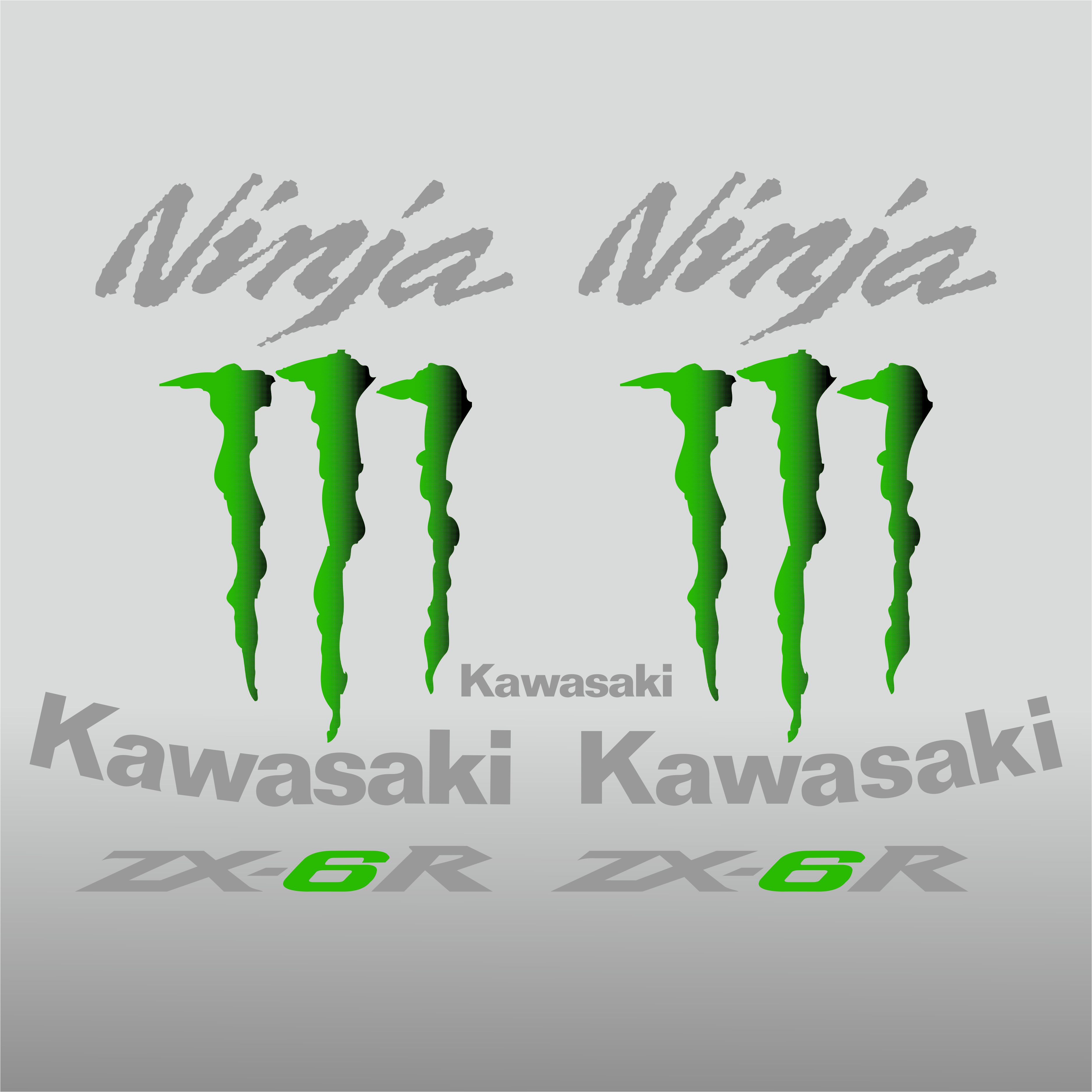 Graphic vinyl decals for Kawasaki ZX-6R motorcycle 2009-2010 - Inspire ...