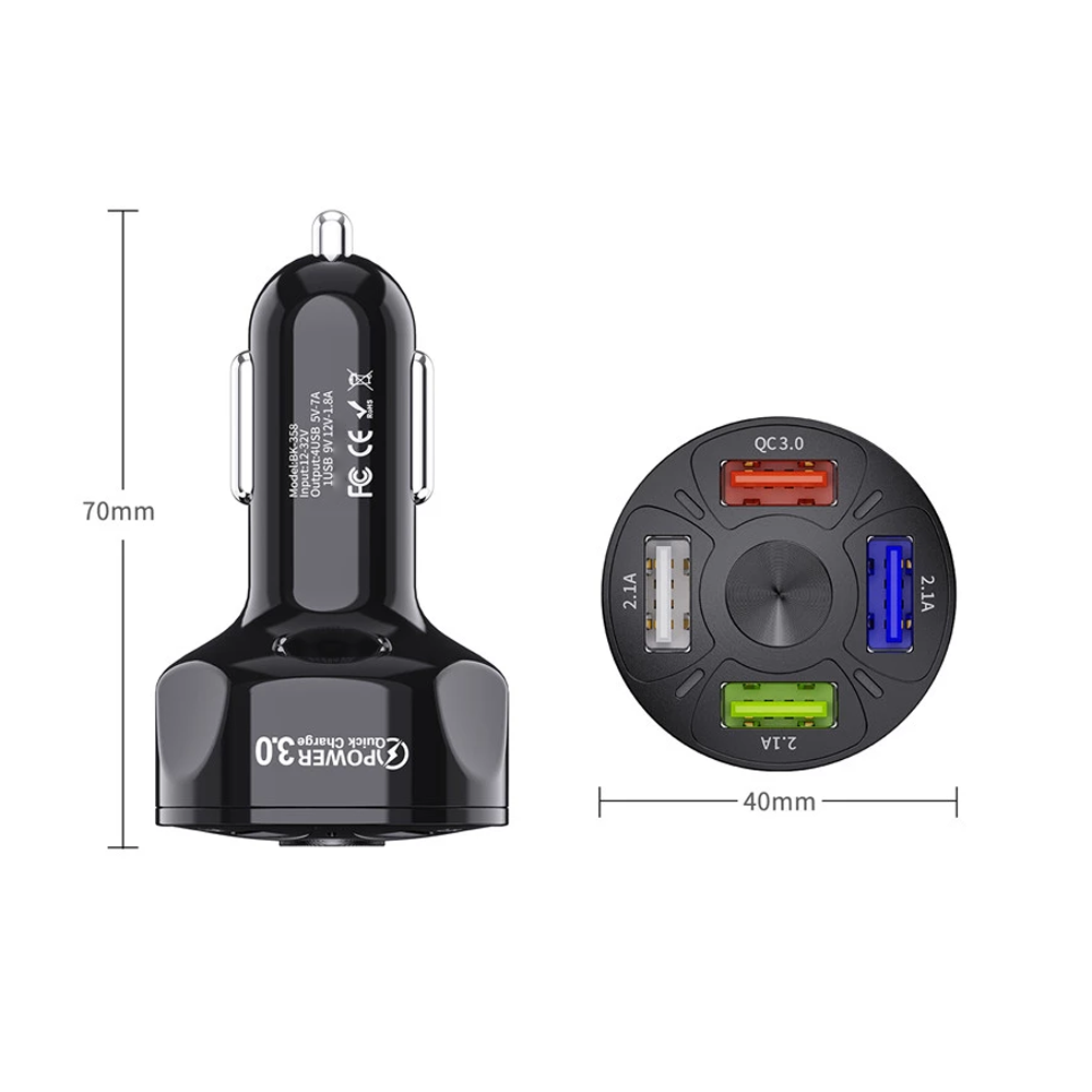 Portable & Secure 4 Port USB Car Charger - Inspire Uplift