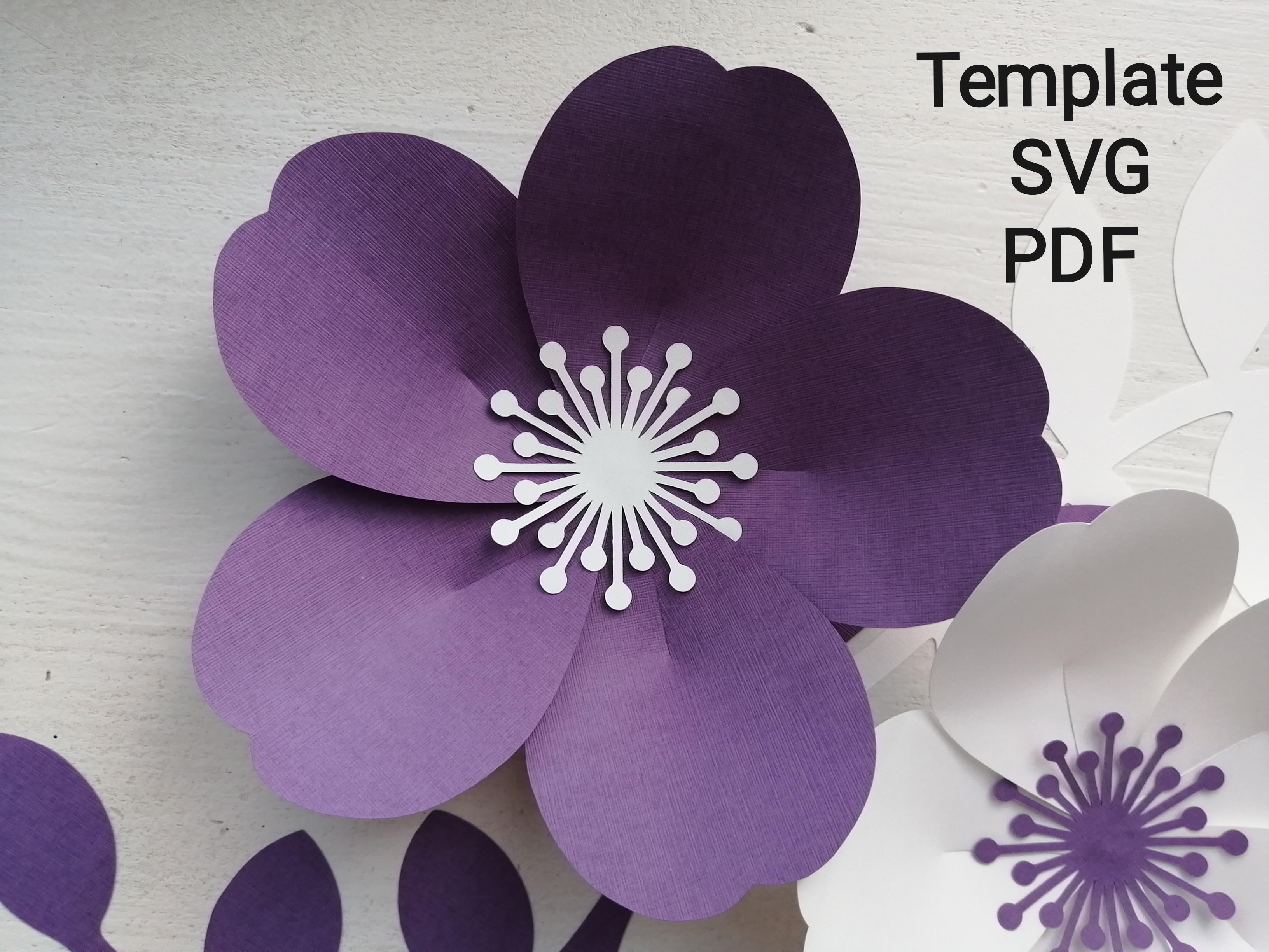Small paper flower template SVG - Inspire Uplift
