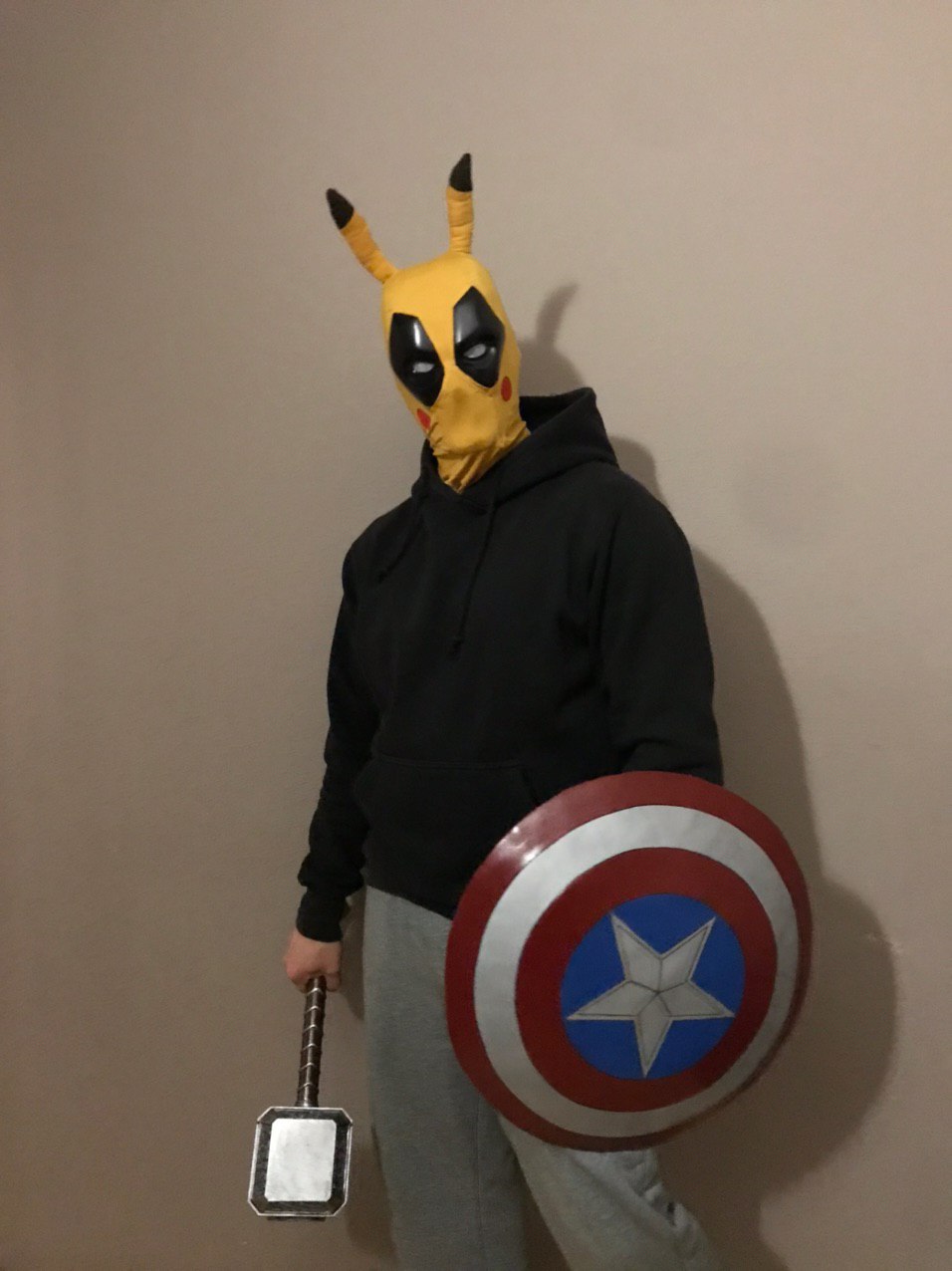 Deadpool Pikachu mask / Pikapool pokemon cosplay - Inspire Uplift