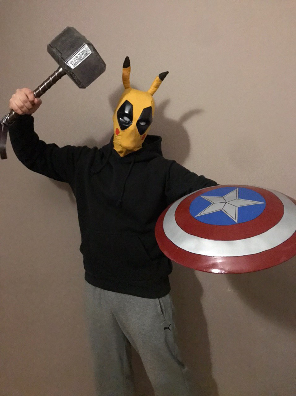 Deadpool Pikachu mask / Pikapool pokemon cosplay - Inspire Uplift