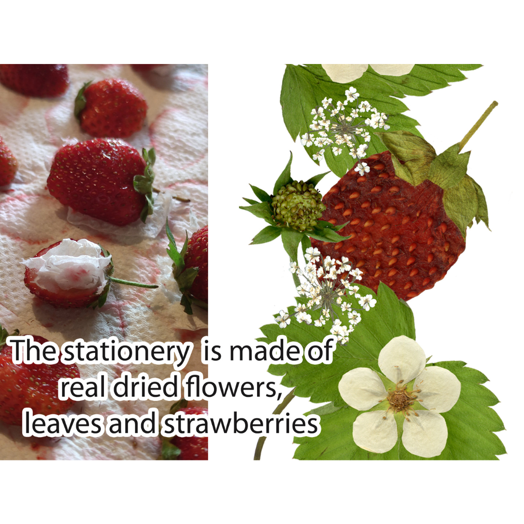 Strawberries Letter Writing Paper, Stationery Paper, Printa - Inspire ...