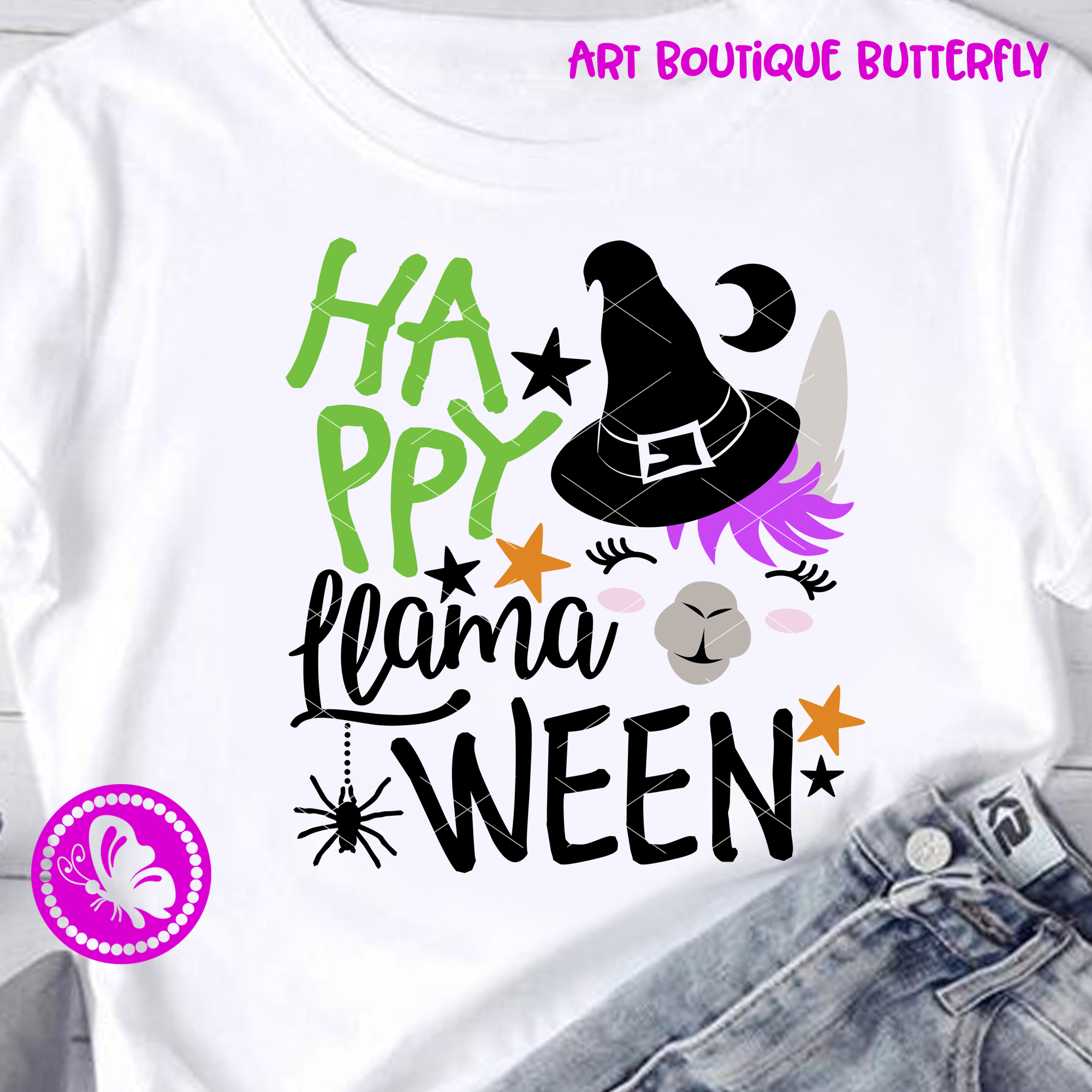 Happy Llama Ween Halloween print Lama face clipart Digital d - Inspire ...