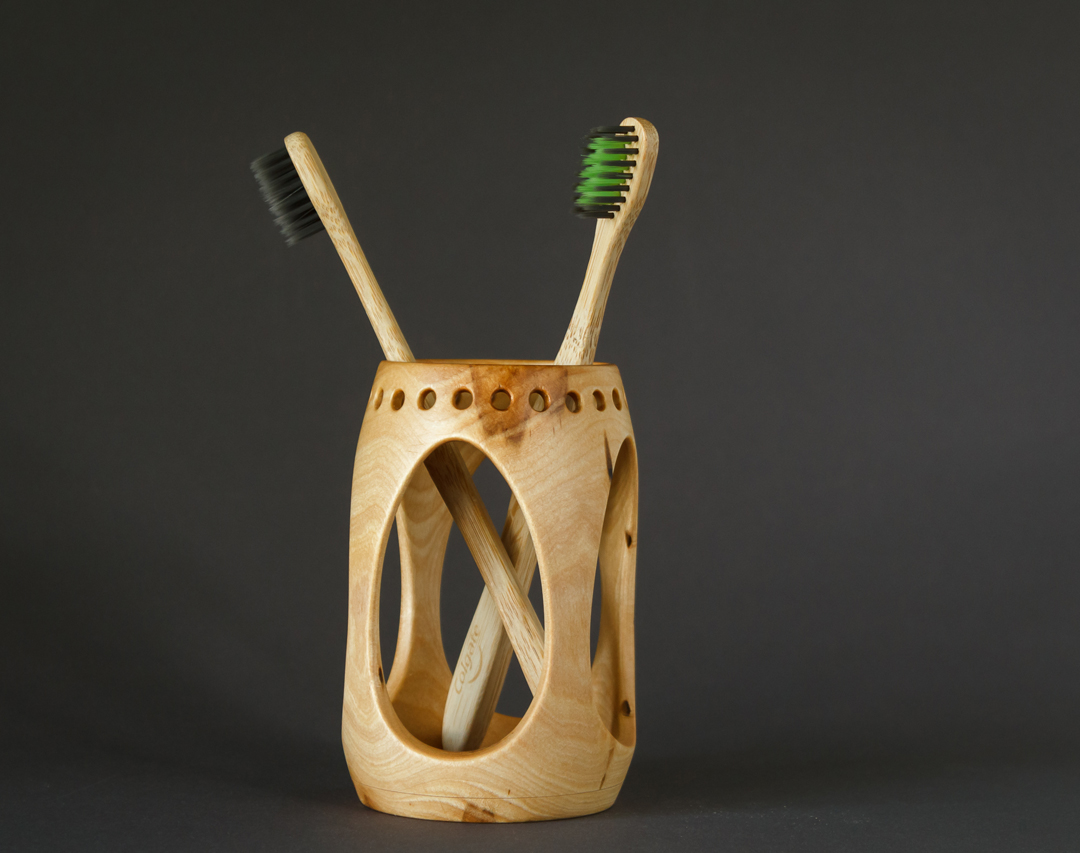 Wooden toothbrush holder cup. Makeup brush holder. Farmhouse - Inspire ...