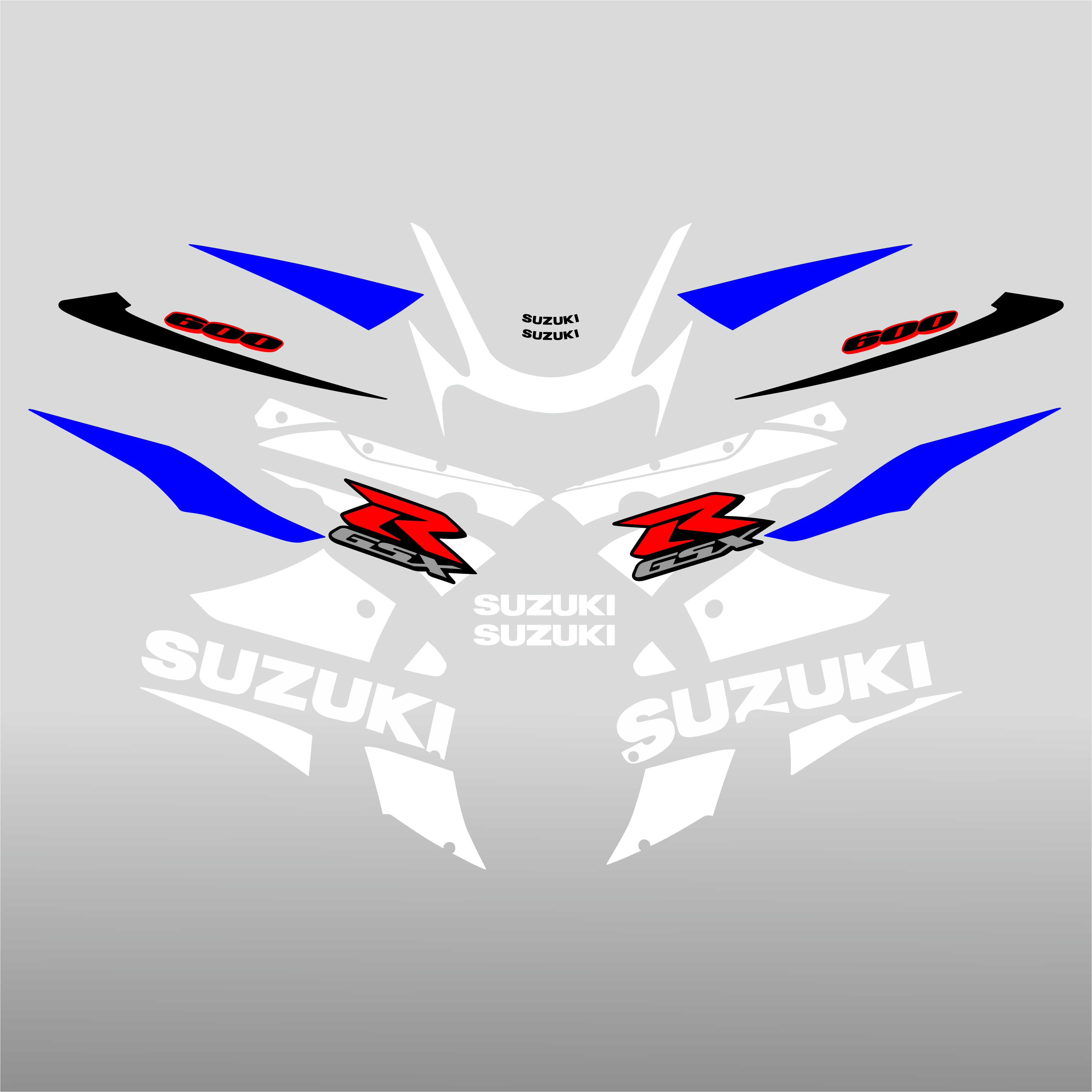 Graphic vinyl decals for Suzuki GSX-R 600 motorcycle 2001-20 | Inspire ...