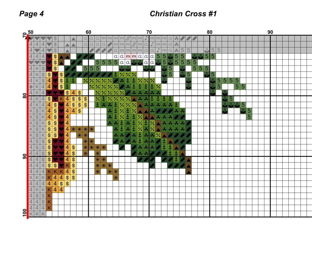 Berlin Woolwork Christian Cross 1 Enjoy Cross Stitch Pattern - Inspire ...