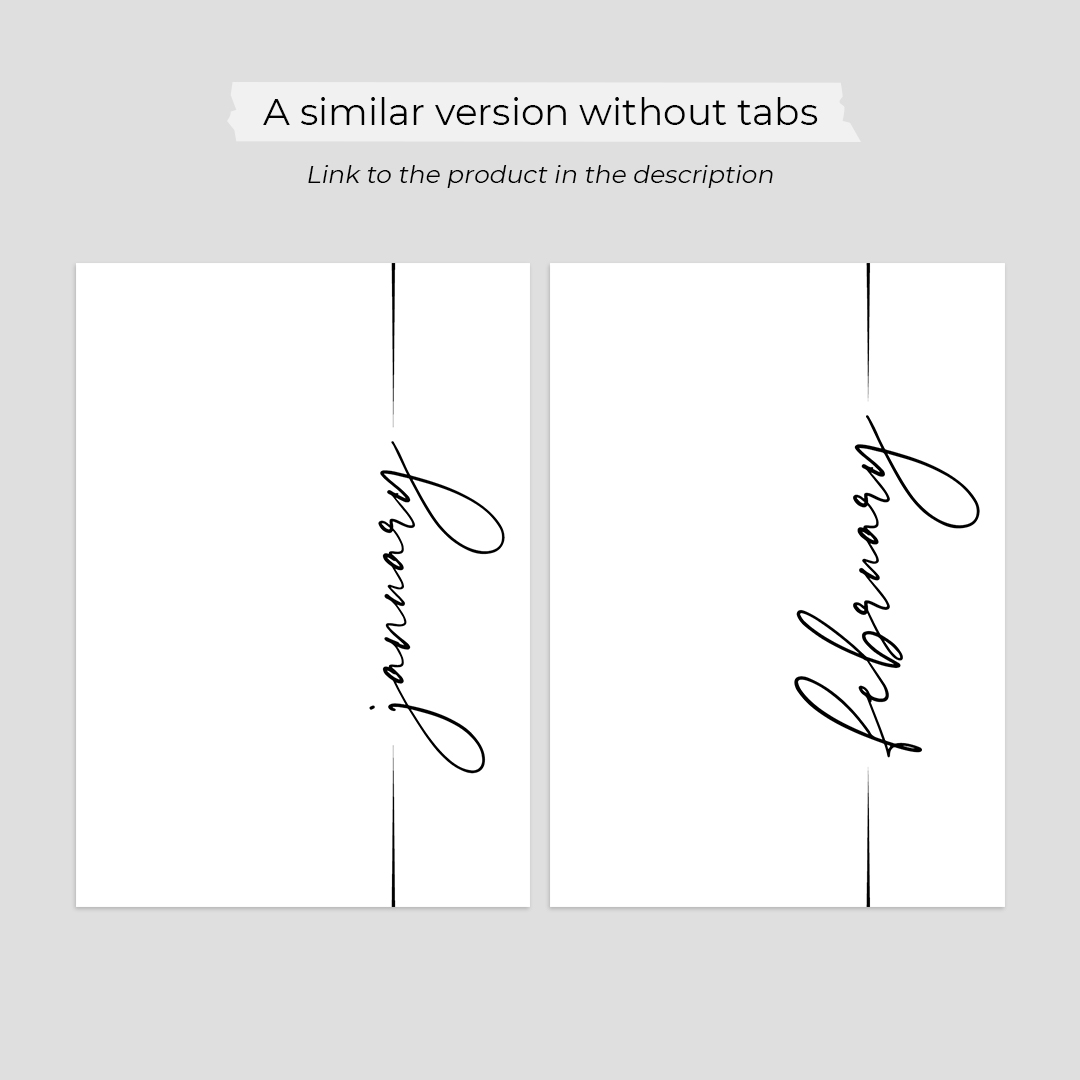 A5 Dividers Monthly Dividers - Inspire Uplift