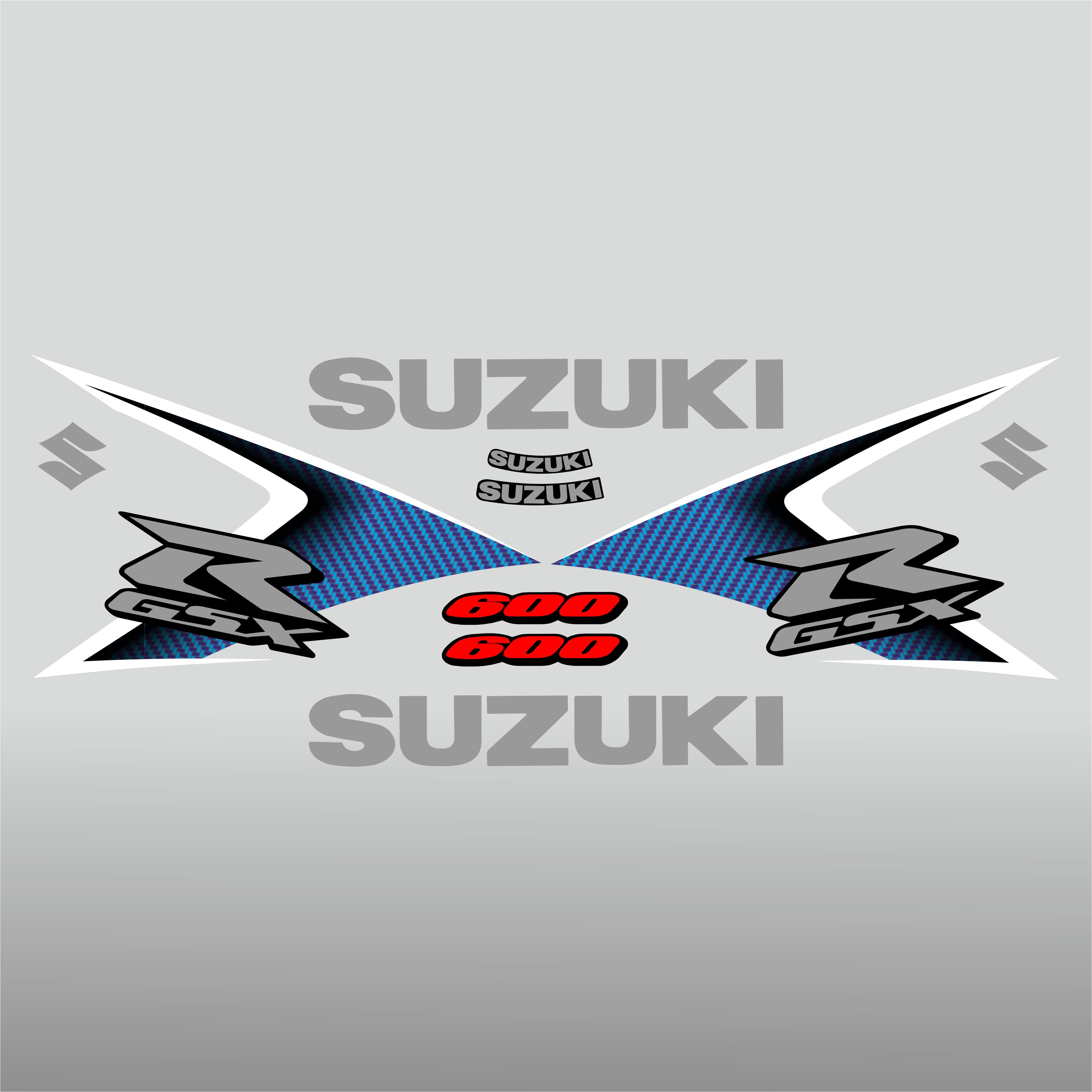 Graphic vinyl decals for Suzuki GSX-R 600 motorcycle 2008-20 - Inspire ...