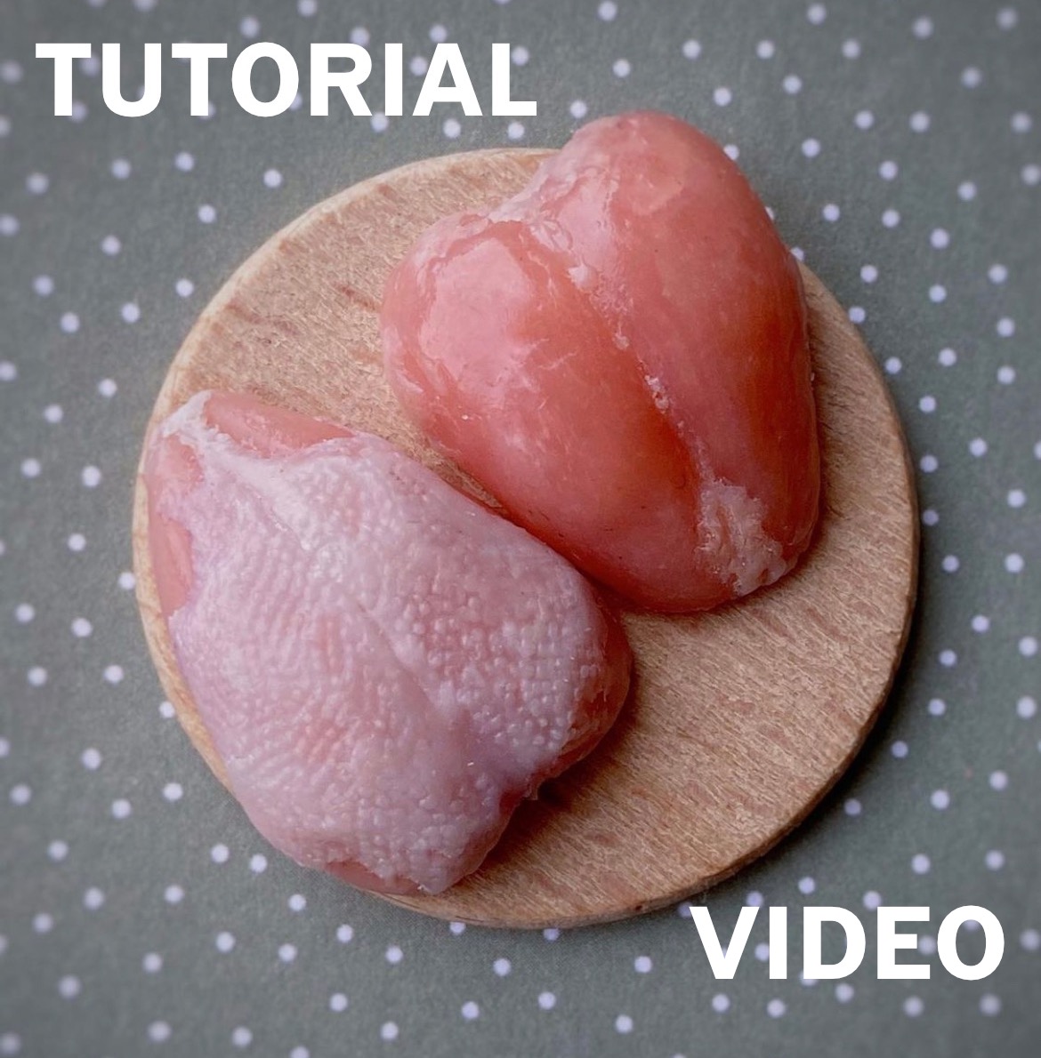 Miniature breast fillet. TUTORIAL polymer clay. Mini food. F | Inspire ...