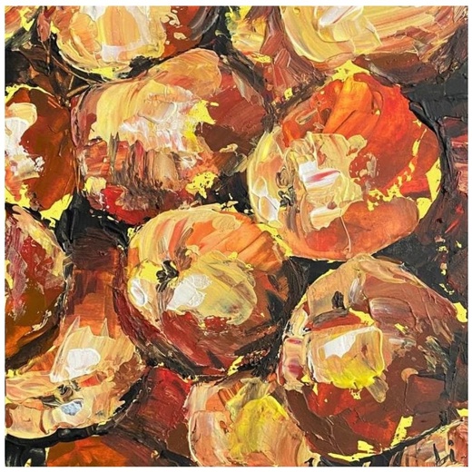 Apple Painting Original Artwork Fall Painting Impasto Art Fr - Inspire ...