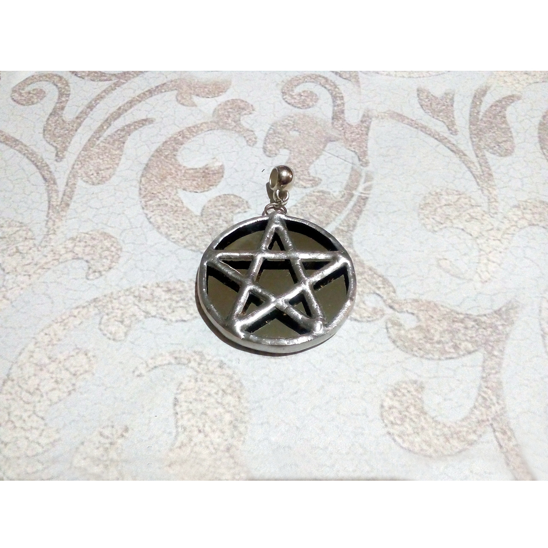 Glass Pentagram pendant, pentacle star necklace, mirror star - Inspire ...