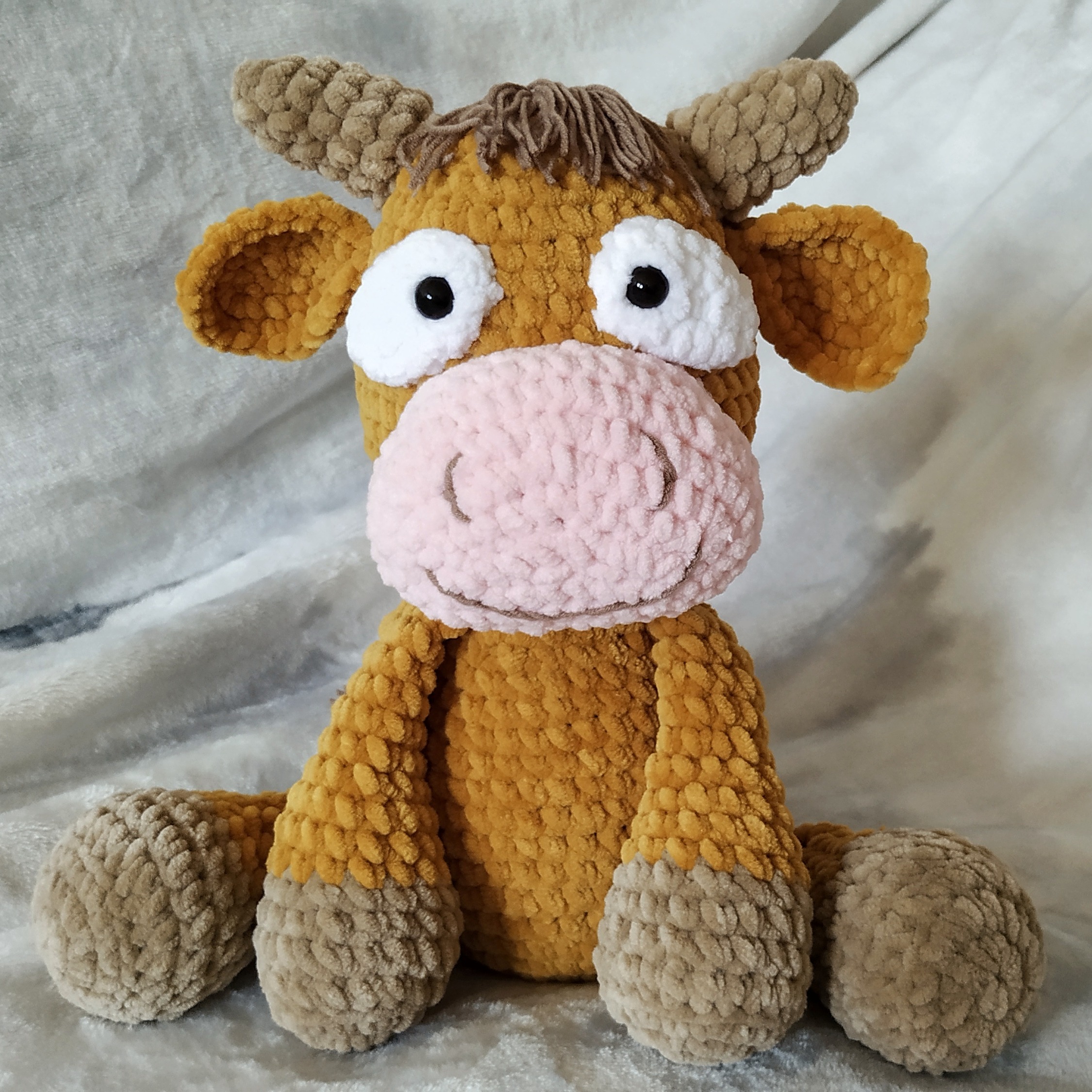 Large Highland cow toy, plush cow, stuffed bull, farmer gift | Inspire ...