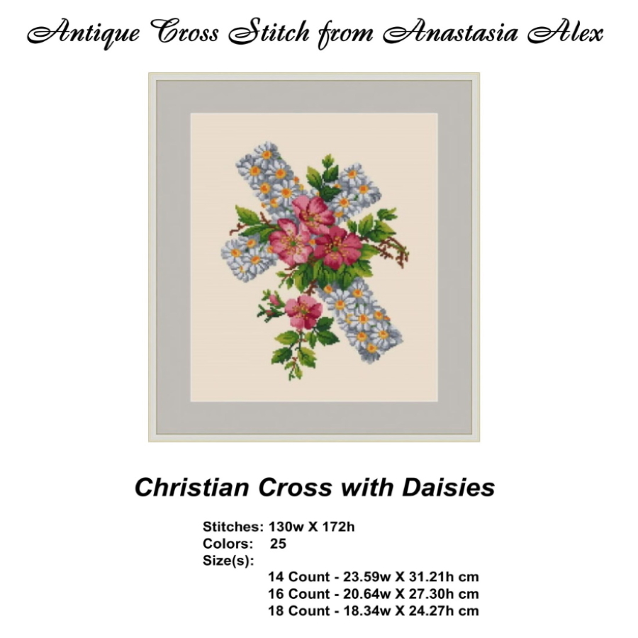 Berlin Woolwork Christian Cross 3 Enjoy Cross Stitch Pattern - Inspire ...