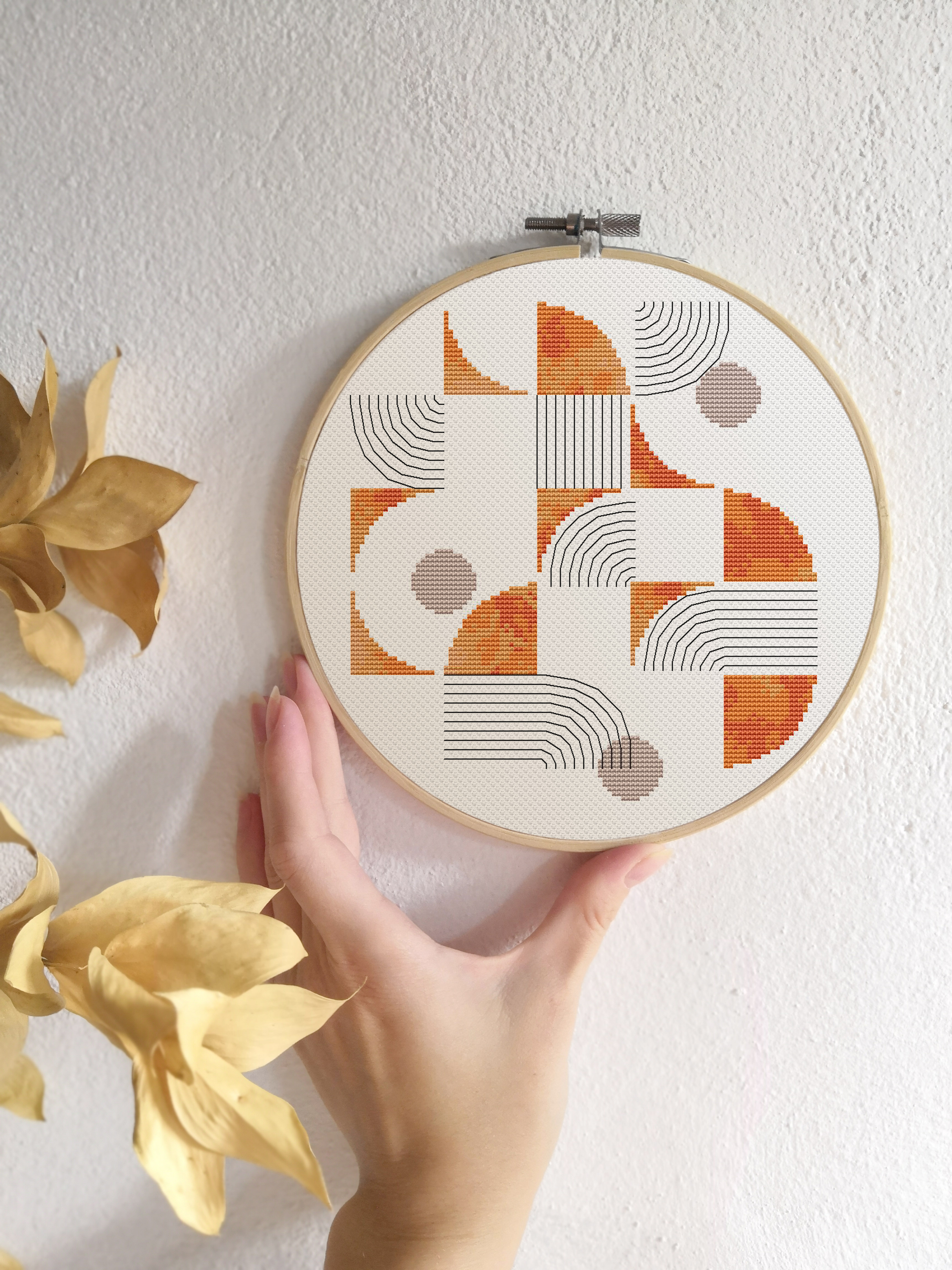 Contemporary cross stitch pattern PDF Abstract cross stitch - Inspire ...