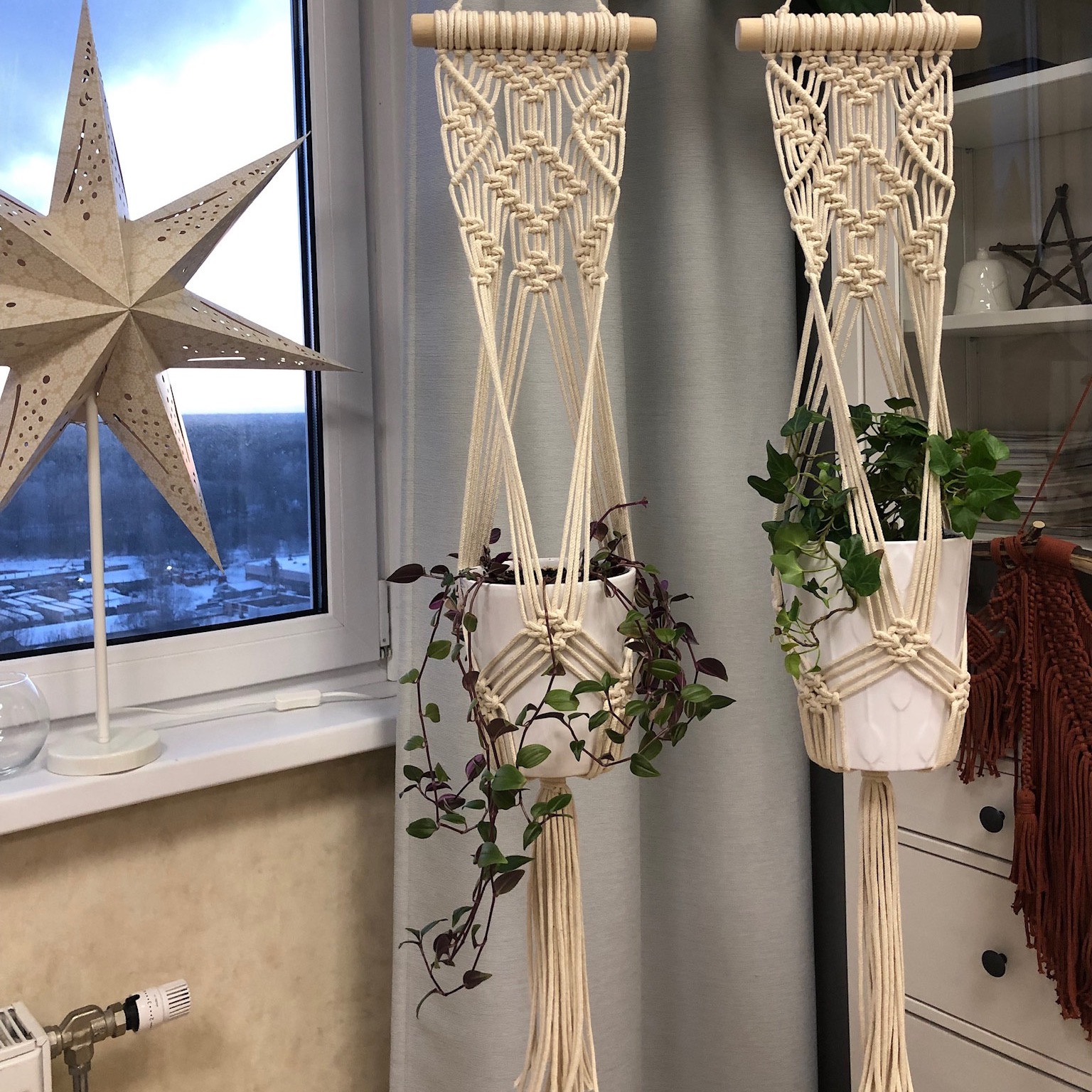 Macrame Plant Hanger, Macrame Cotton Boho Planter, Hygge Mac - Inspire ...