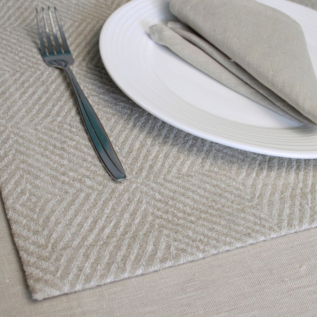Custom heavy linen placemats set, Farmhouse modern geometric - Inspire ...