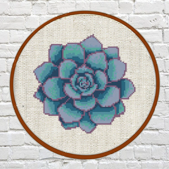 Succulent cross stitch pattern, Cross stitch pattern modern, - Inspire ...