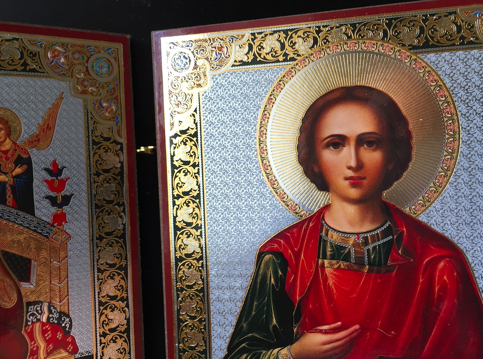 Virgin Mary Queen of All / St Panteleimon the Healer, Diptyc - Inspire ...