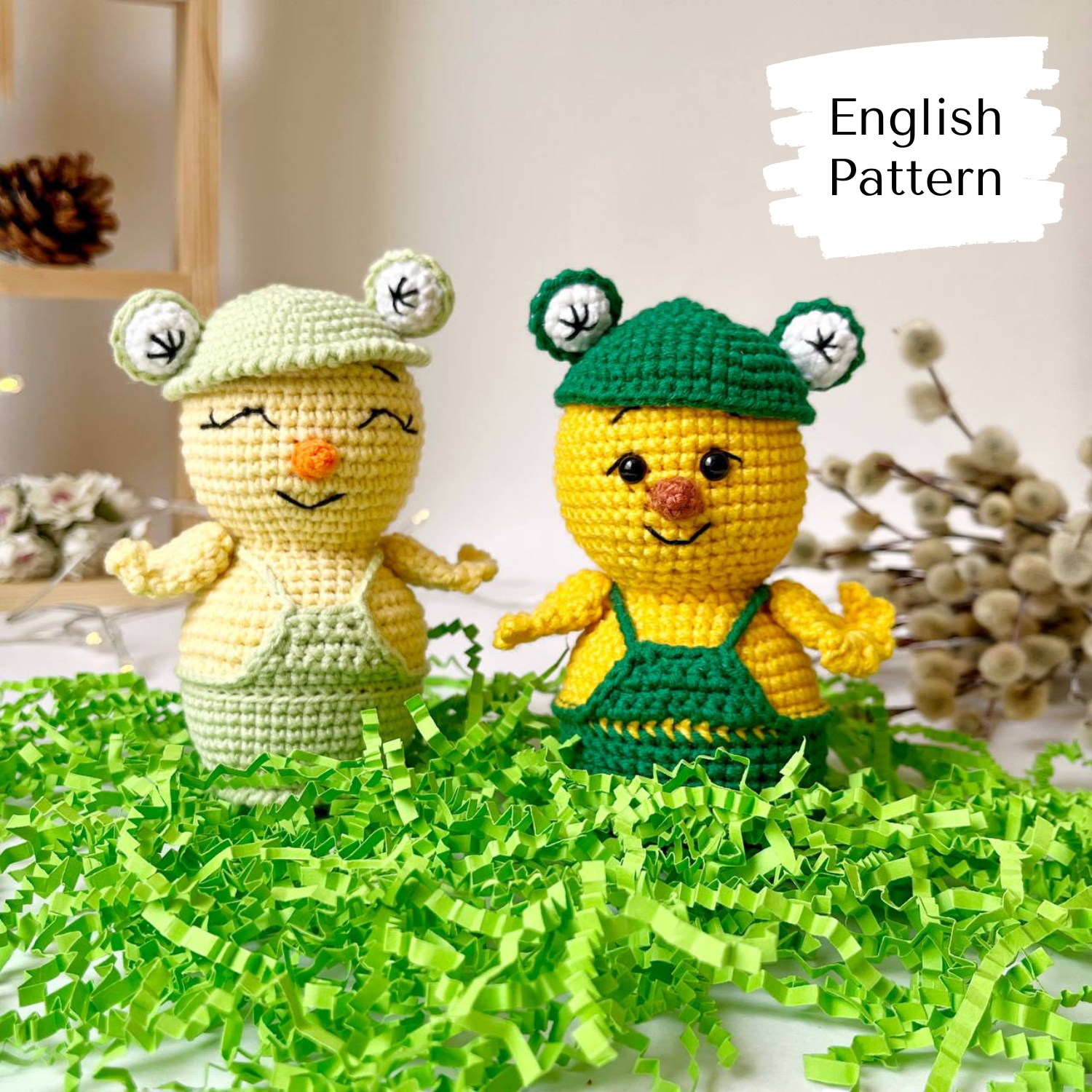 Crochet pattern chicken in costume bunny and frogs Diy croch | Inspire ...