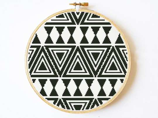Aztec Cross Stitch Pattern, Geometric Modern Needlecraft Pat - Inspire ...