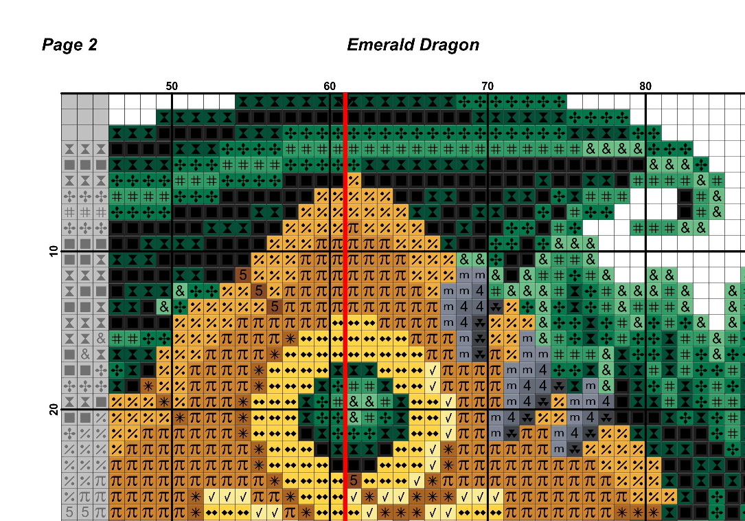 Celtic Dragon Emerald Pattern PDF Enjoy Cross Stitch - Inspire Uplift