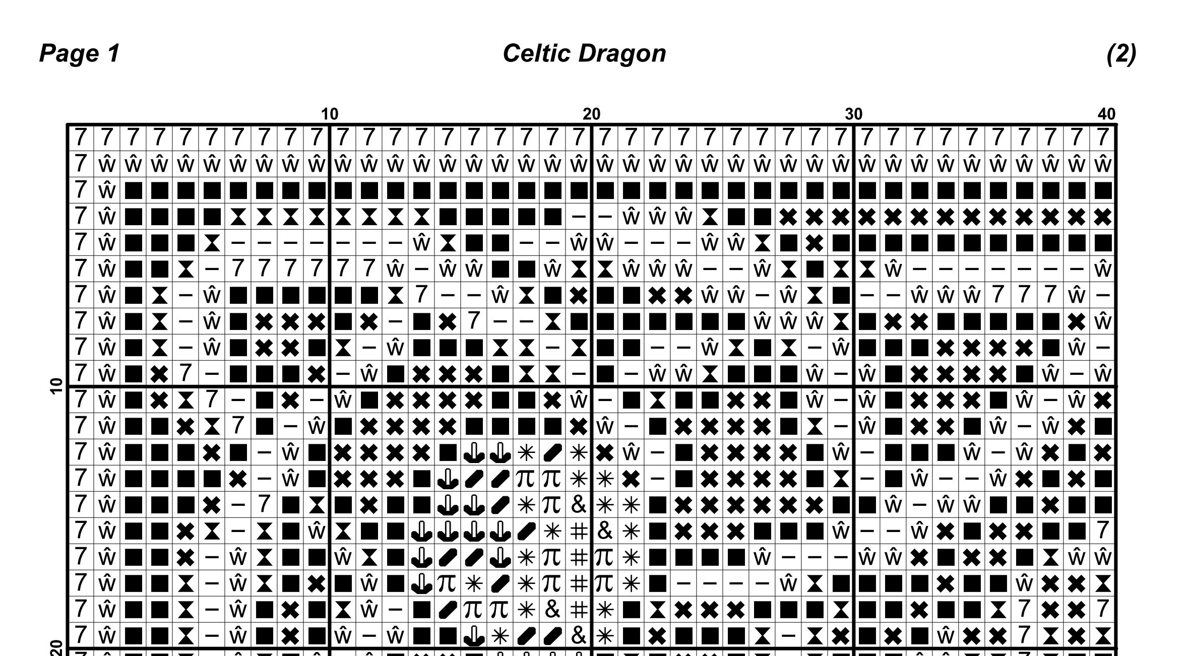 Celtic Dragon 1 Medieval Pattern PDF Enjoy Cross Stitch - Inspire Uplift