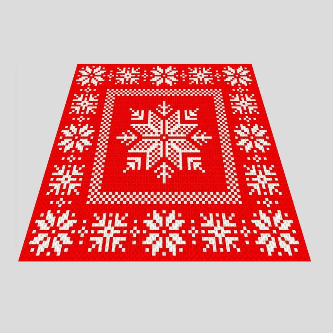 Loop yarn Snowflake blanket 3 pattern PDF - Inspire Uplift