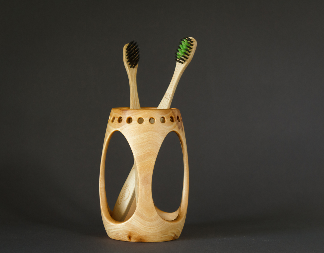 Wooden toothbrush holder cup. Makeup brush holder. Farmhouse - Inspire ...