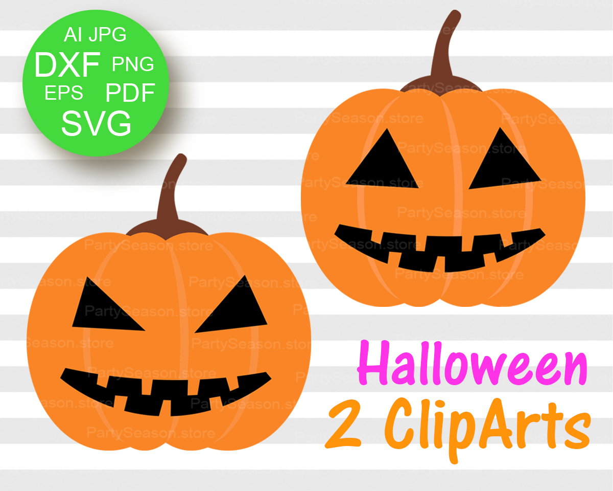 Pumpkin set Jack o lantern face clipart Digital downloads fi - Inspire ...